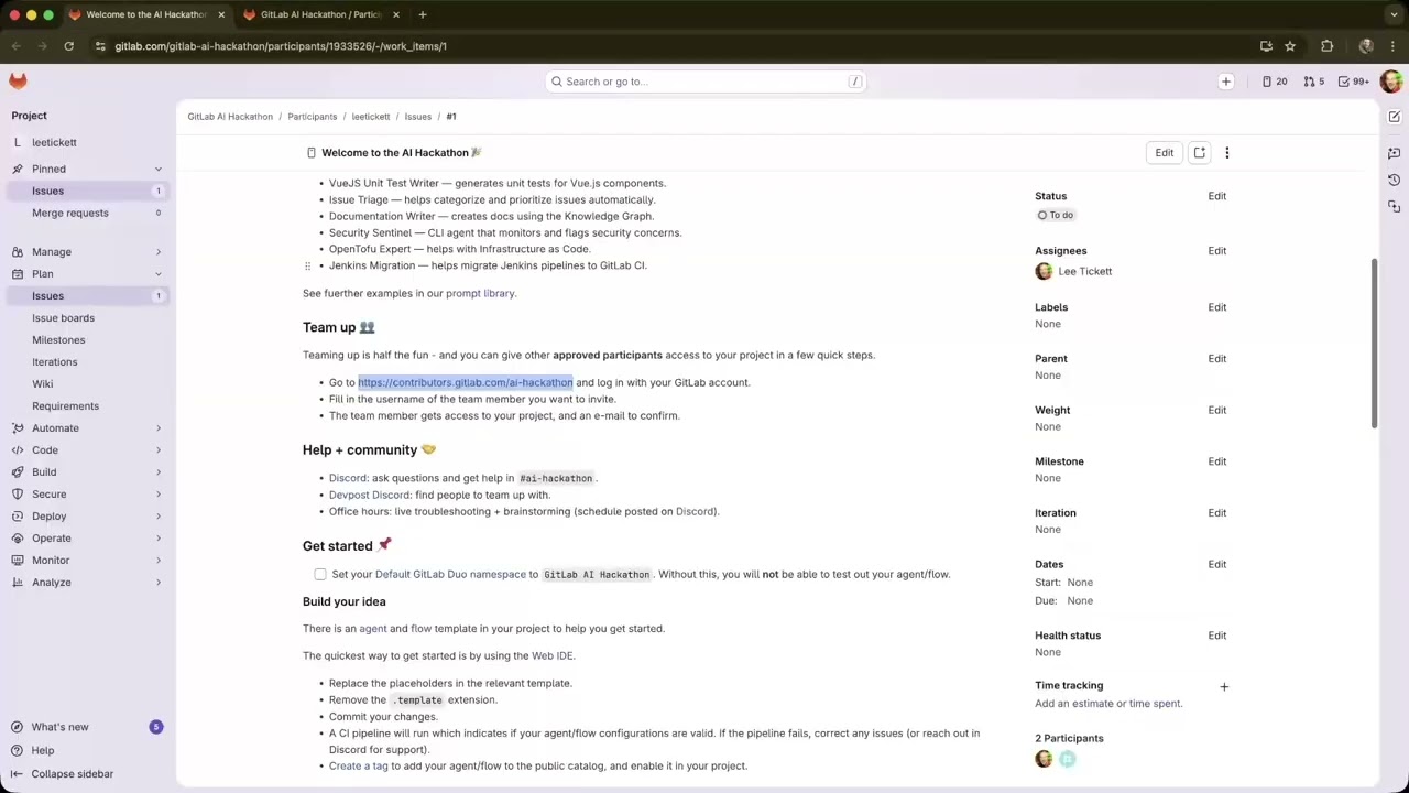 GitLab AI Hackathon Process Walkthrough