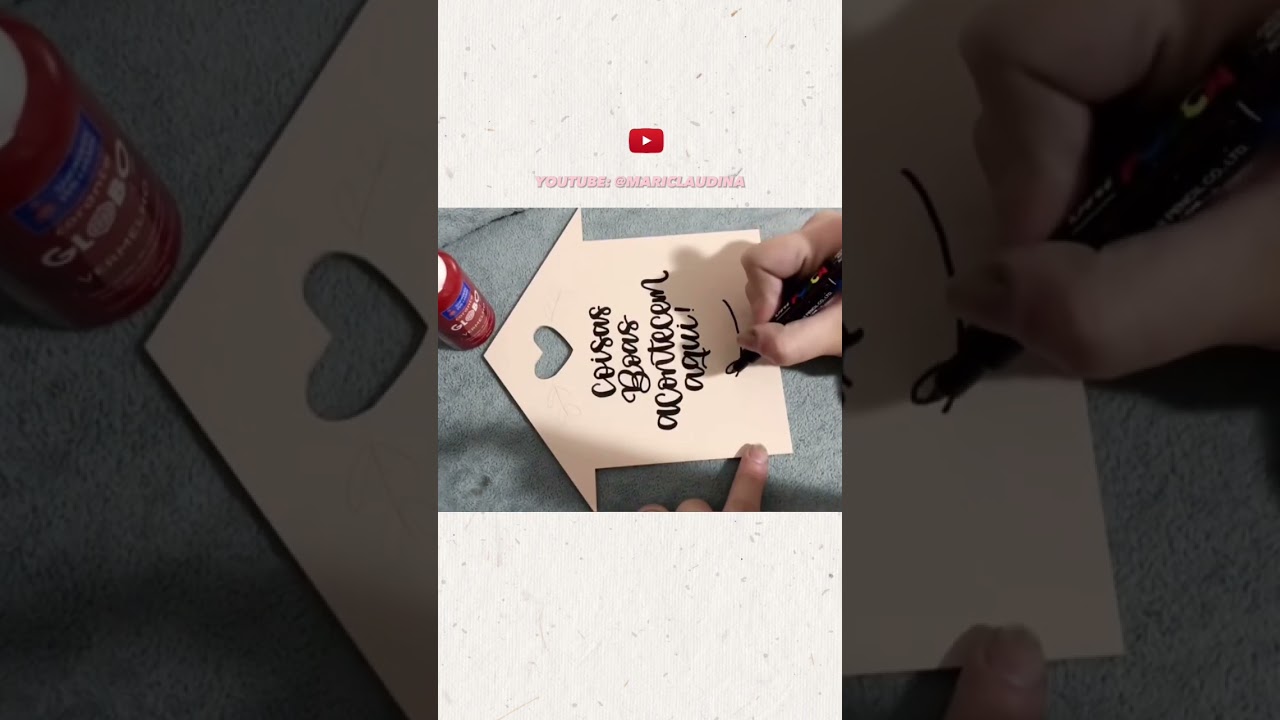 Plaquinha com Lettering ❣️ #shorts #fyp #shortsvideo #shortsfeed #natal #decoração #diy #fy #art