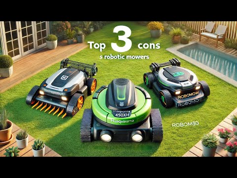 Top 3 Robotic Lawn Mowers for Big Yards:Husqvarna Automower 450XH vs Worx LandroidL vs Robomow RS630