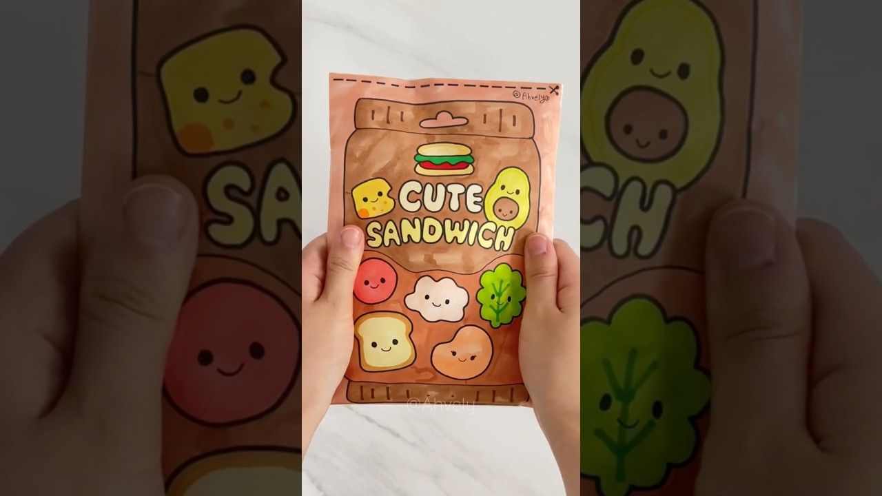 Sandwich blind bag #blindbag #papersquishy #papercraft #asmr #unboxing #satisfying