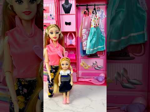 Satisfying Unboxing With Barbie Doll Wear Dress Set Toys, ASMR Review Toys #shorts #asmr #unboxing