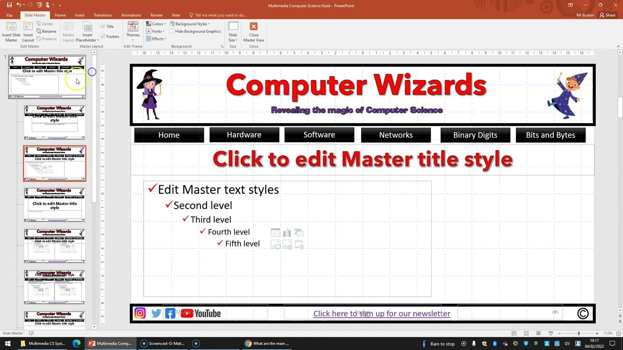 8 Adding an extra page (Creative iMedia, J834, R097, Interactive multimedia PowerPoint)