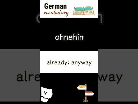ohnehin (already) | German vocabulary