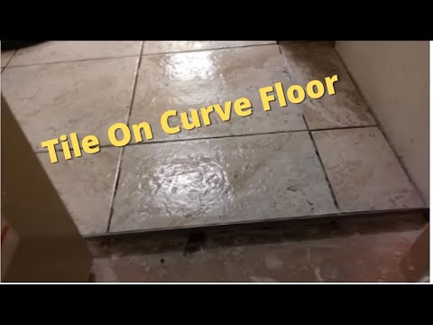 Tile Over A Curve Using Too Much Thinset - Simple Mistake