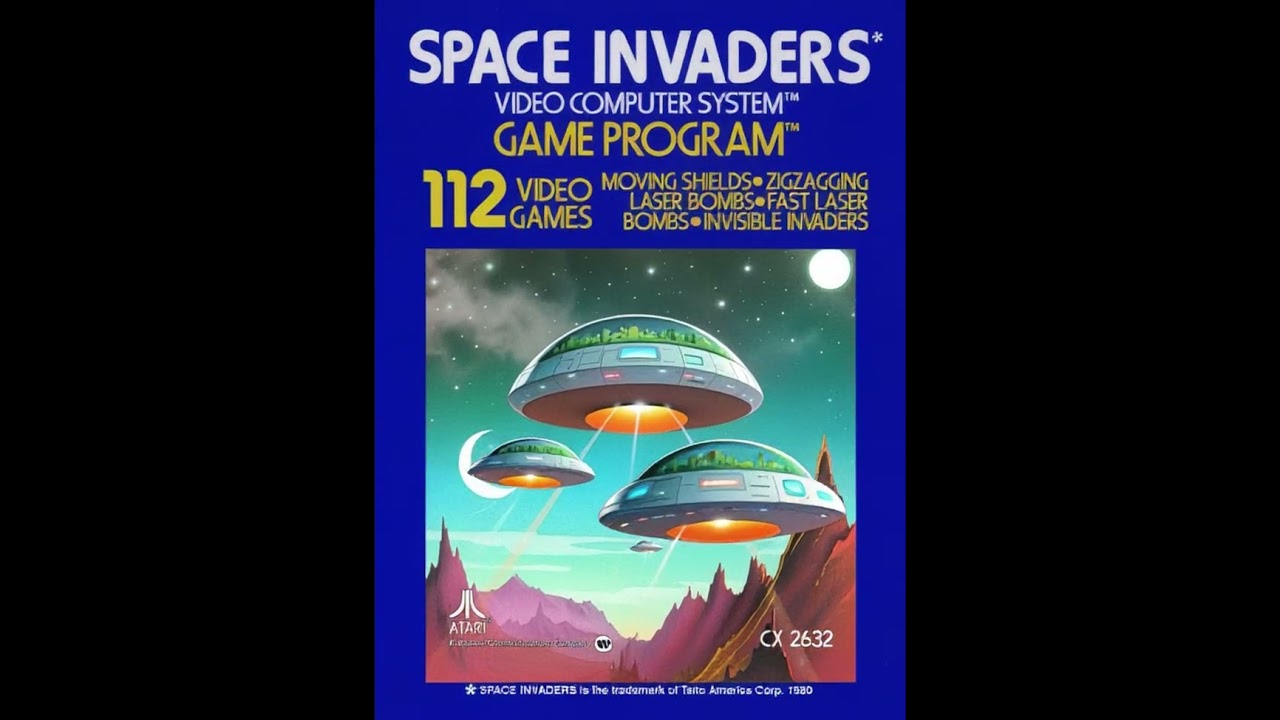 🚀 SPACE INVADERS – Atari 2600 Box Art Comes to Life! 🚀