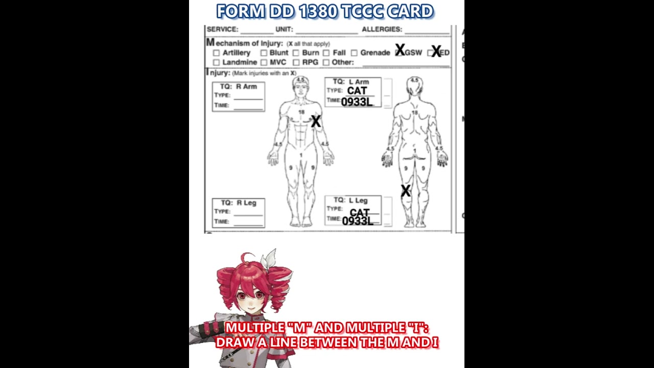 Filling a TCCC Card DD 1380