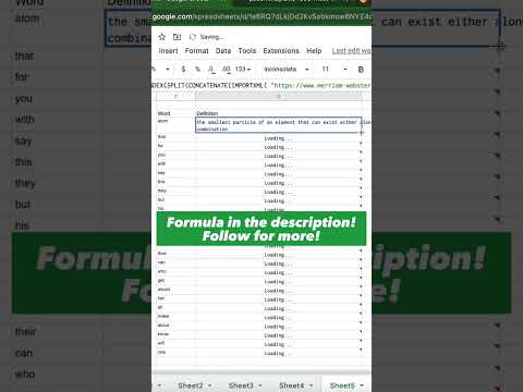 Automatically Get Word Definitions in Excel! #excel #exceltutorial #shorts