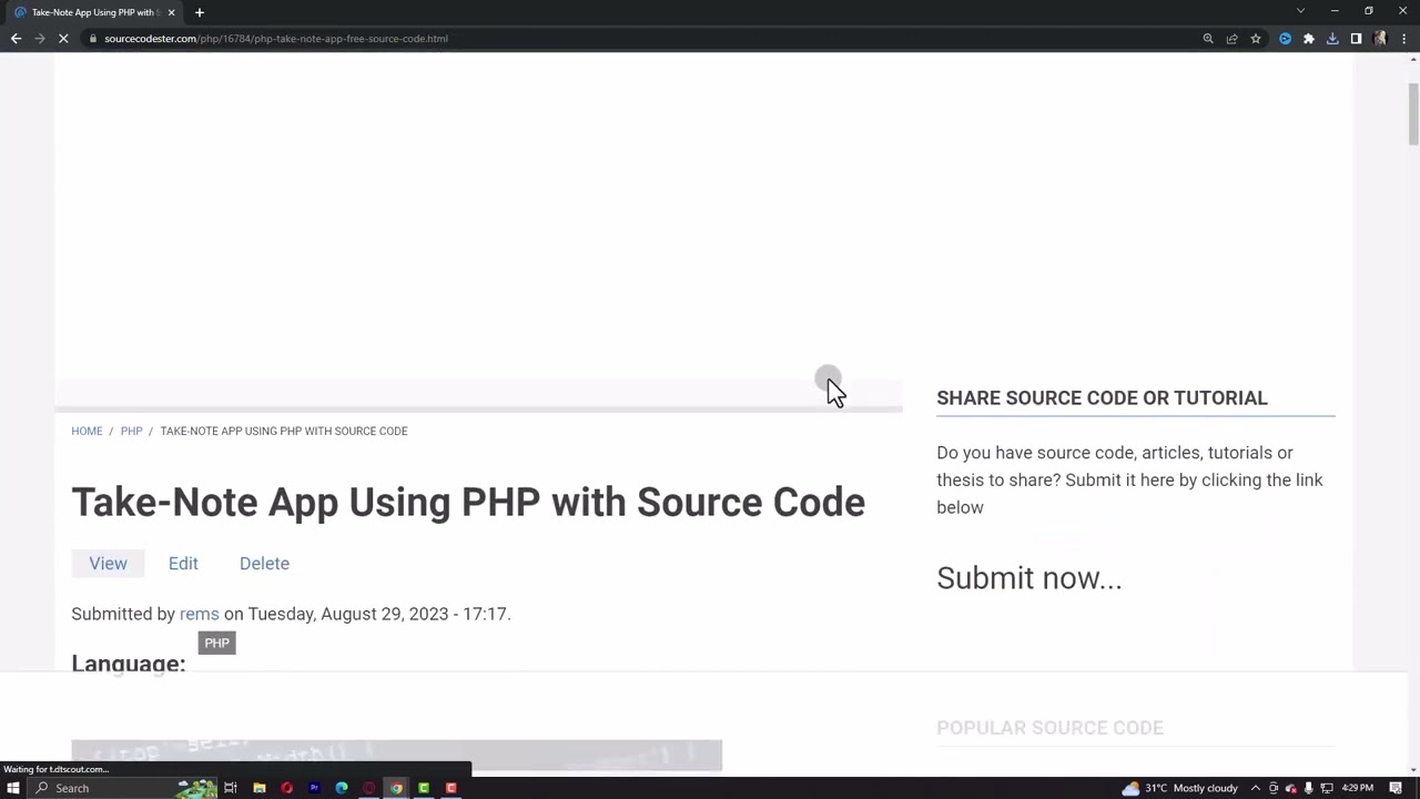 Take-Note App Using PHP with Source Code