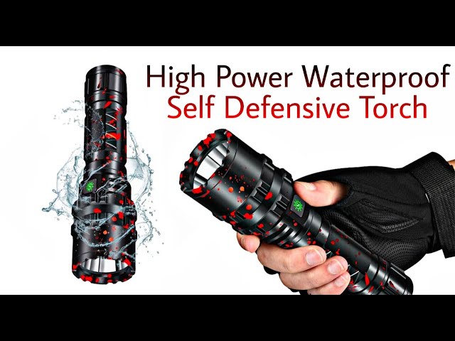 LED Rechargeable Metal Torches - High Power Waterproof Self Defensive ...