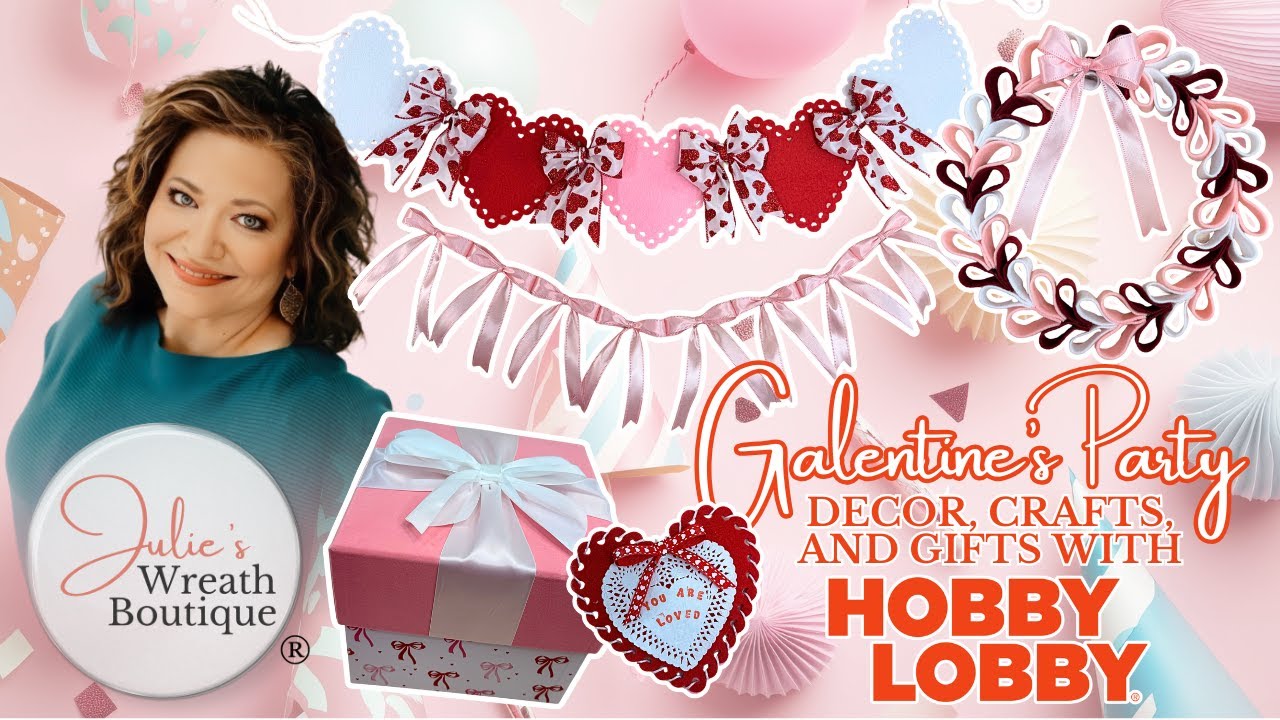 Galentine DIY: Valentine Felt Wreath, Garlands & Valentine Gift Ideas