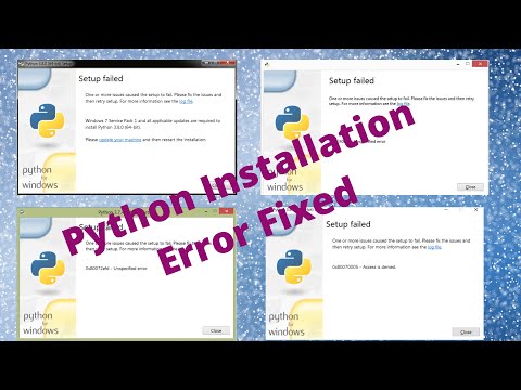 Python Install Errors || Service Pack 1 Error ||  0x80240017 || 0x80072efd || 0x80070005