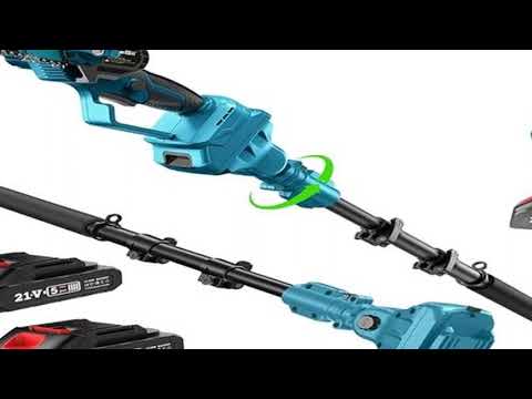 Seesii 6'' Cordless Mini Chainsaw Brushless Electric Chainsaw with 3M with Extension Pole for Tree T