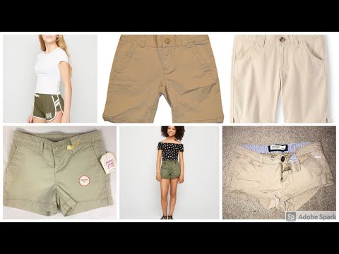 Latest Top 50 Khaki Shorts for Girls | Brand New Latest Khaki Shorts for Women & Ladies