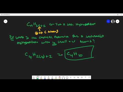 Chemical Formula For A Saturated Hydrocarbon (Calculation)