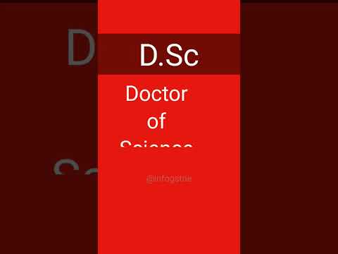 D.Sc mean? #shorts #information
