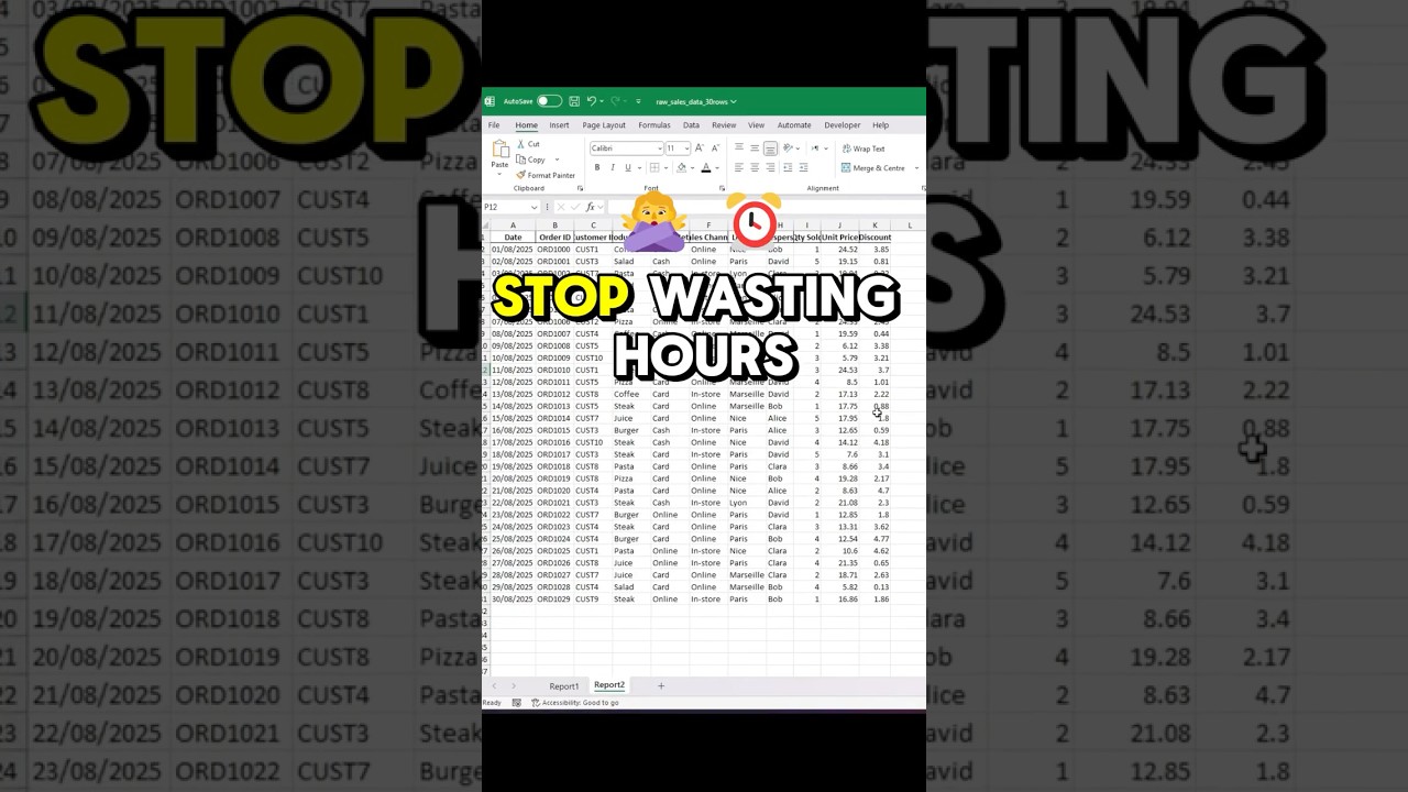 Automate Report Formatting in Excel ⚡ | Office Scripts Tutorial