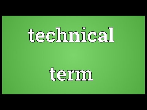 Technical term Meaning
