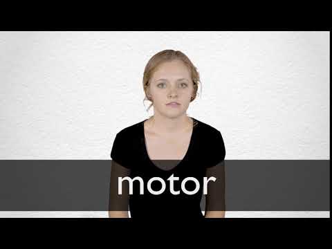 How to pronounce MOTOR in British English