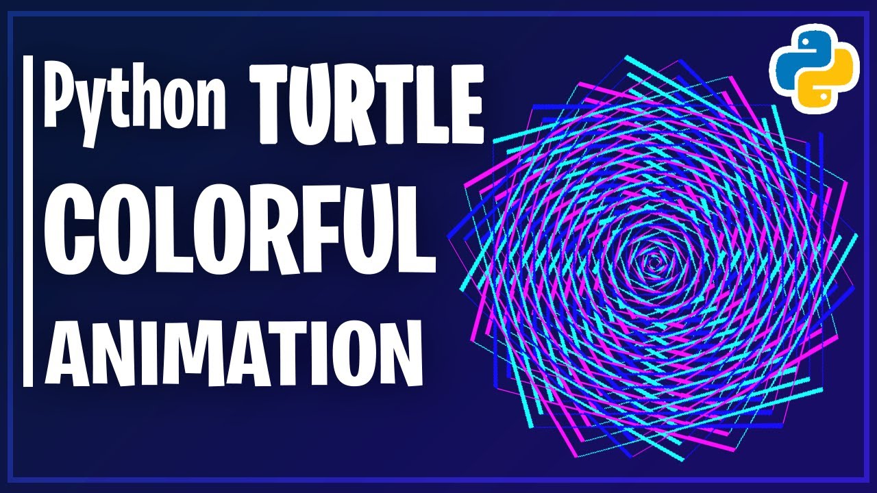 How to Create Colorful Animation using Python Turtle | Python Turtle Graphics Tutorial | Python