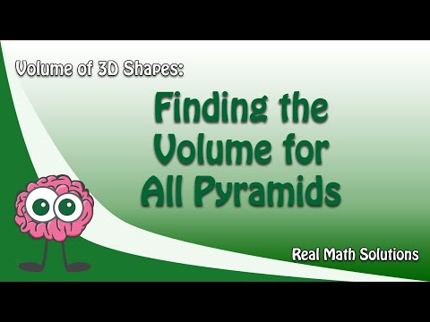 Finding the Volume for Pyramids