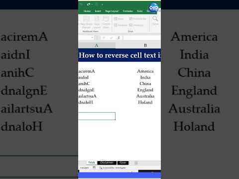 #ExcelShort-5- Reverse the Text in Excel with this easy trick