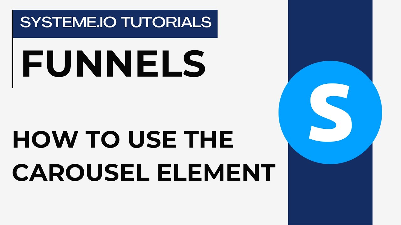 How to use the carousel element | systeme.io tutorials
