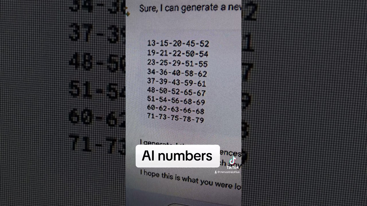 AI lottery numbers