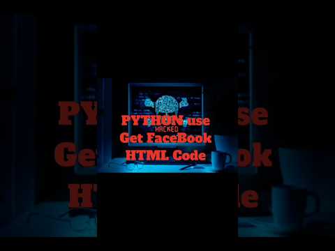 How To Get python use FaceBook HTML code😱🤯👩💻#facebook#python#python3#h4ck#hack#terminal