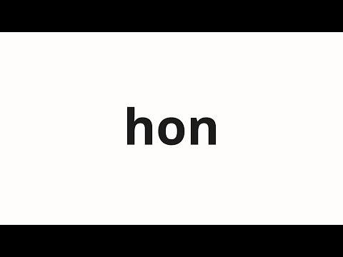 How to pronounce hon | 本该 (Gesture in Japanese)