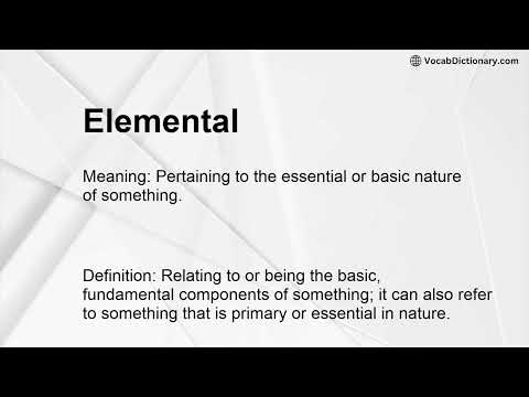 Elemental Meaning