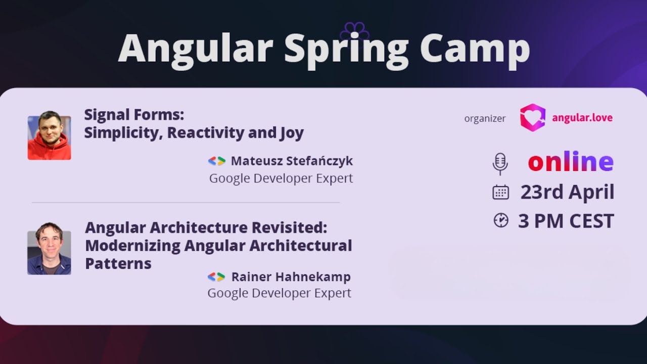 Angular Spring Camp 2026