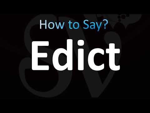 How to Pronounce Edict (Correctly!)