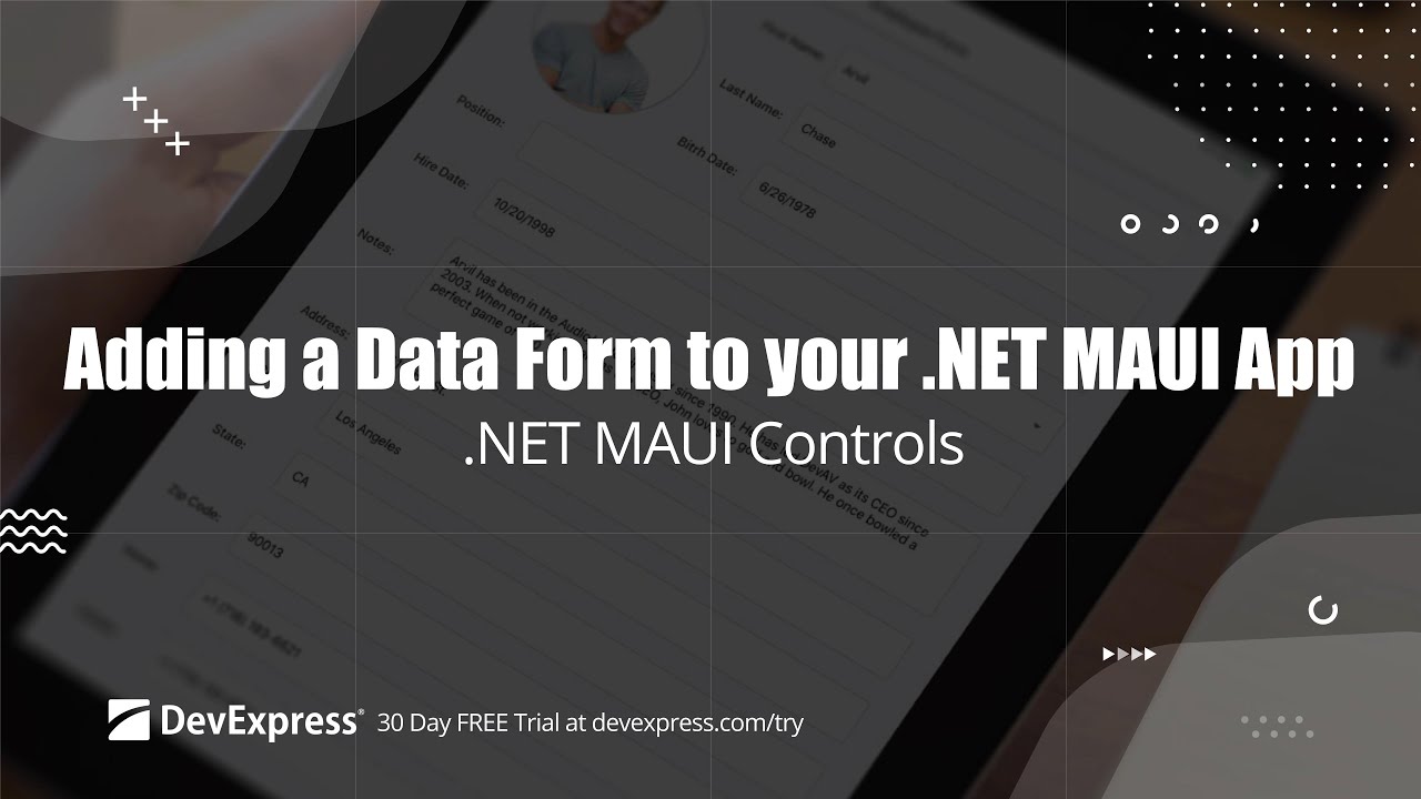 Adding a Data Form to Your .NET MAUI App