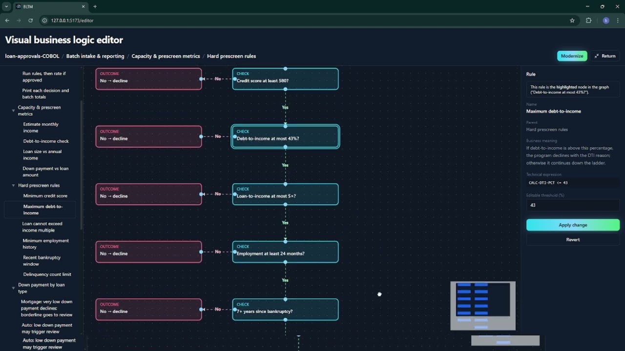 Business Logic Time Machine (BLTM) – IBM Bob Hackathon Submission