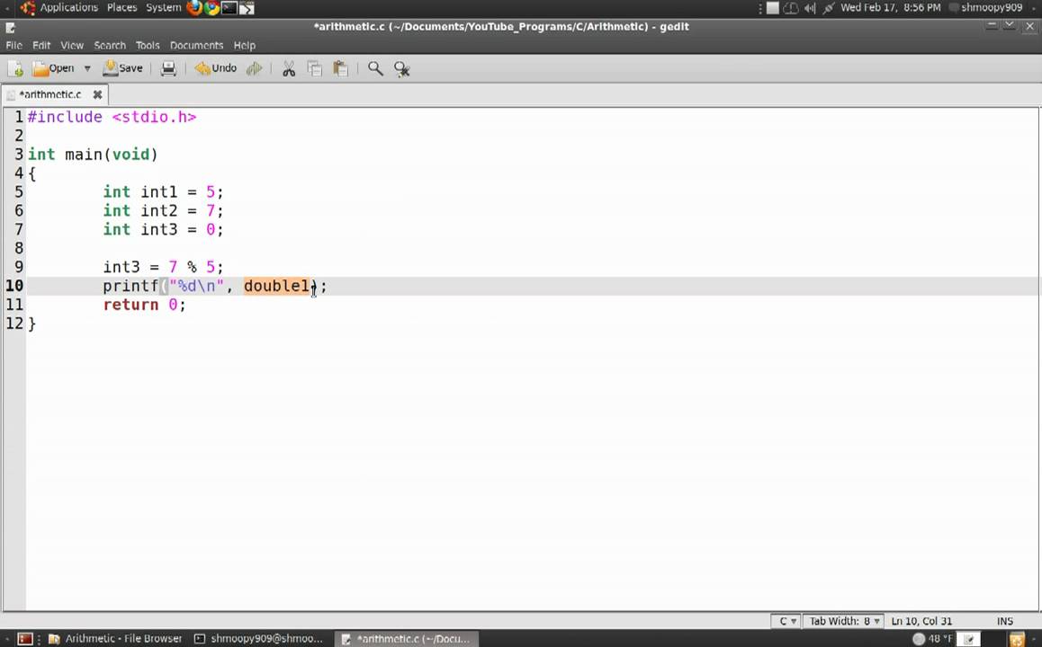Let's Code! : C-Arithmetic Operators Part 2/2