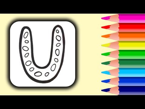 A,B,C, English alphabet Learn,Draw and Color