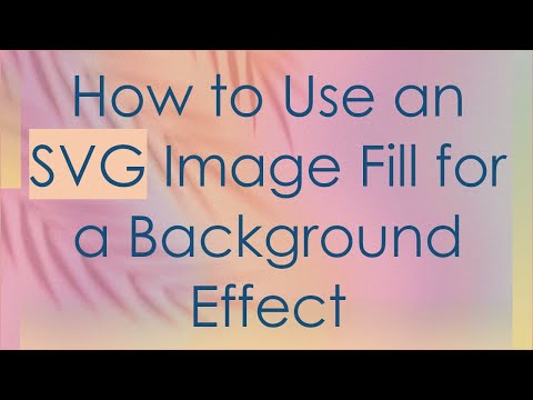 How to Use an SVG Image Fill for a Background Effect