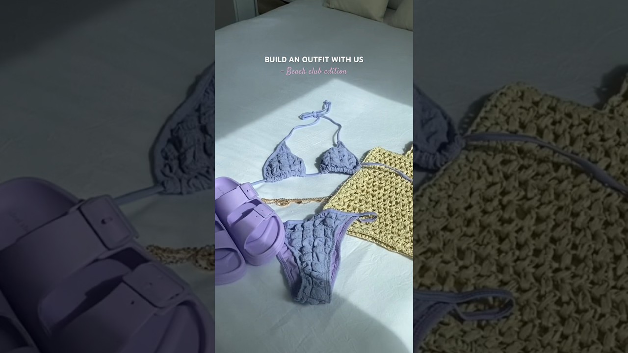 Styling our viral TT shop bikini 💜 head over to our channel to shop ✨✨✨