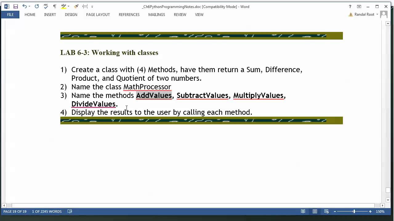 Python Module 06 15 Lab 06 3 Starter