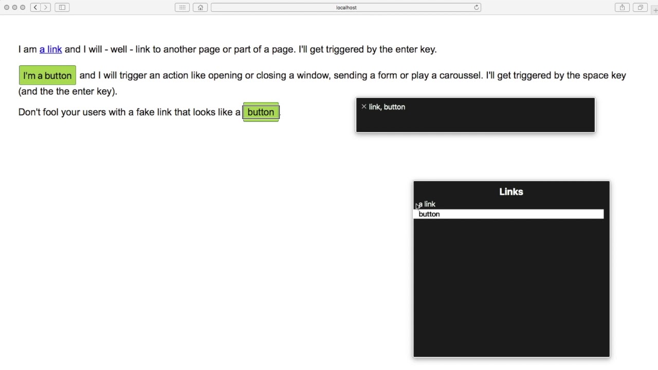 a11y - Button or Link
