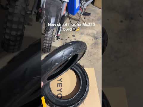 New street tires for Mx350 build🛞🤌 #razor #mx350 😄 #dirtbike #mini #mod #modded