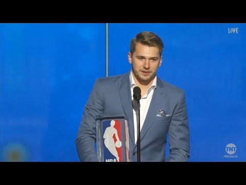 Luka Doncic Receives Rookie of the Year Award At 2019 NBA Awards