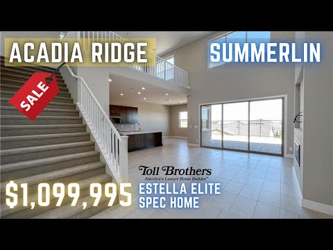 Rare 2-Story Home for Sale at Acadia Ridge Toll Brothers | Summerlin, Las Vegas $1,099,995 | 2,734ft