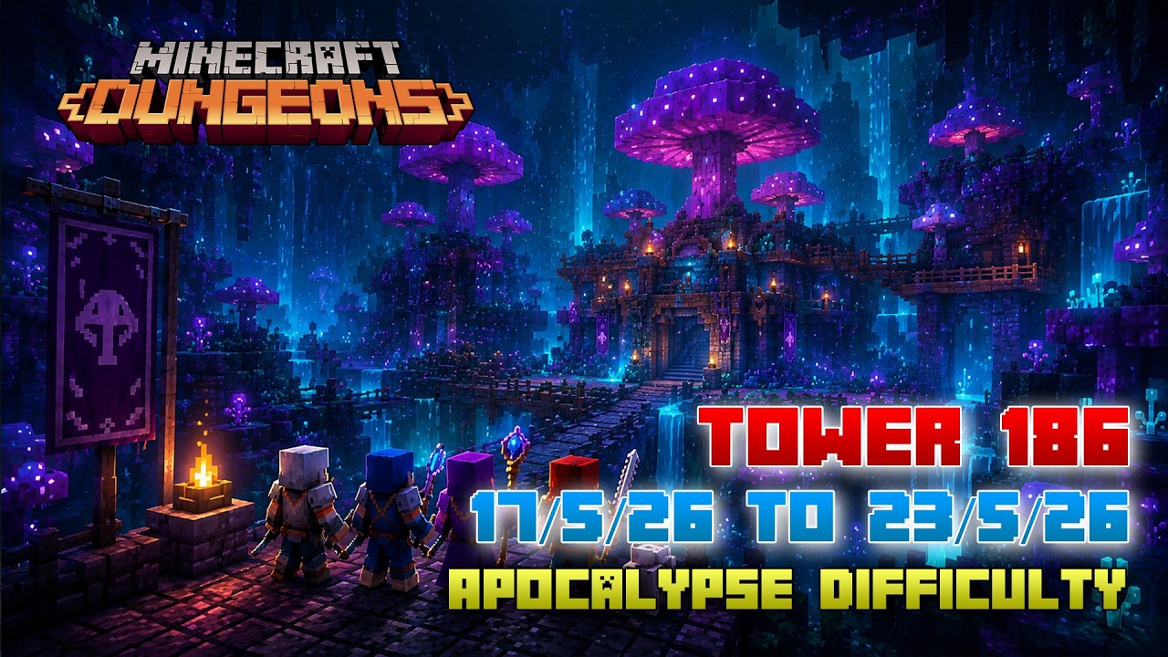 The Tower 186 [Apocalypse] Full Climb, Guide & Strategy, Minecraft Dungeons Fauna Faire