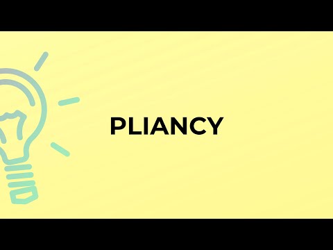 What is the meaning of the word PLIANCY?