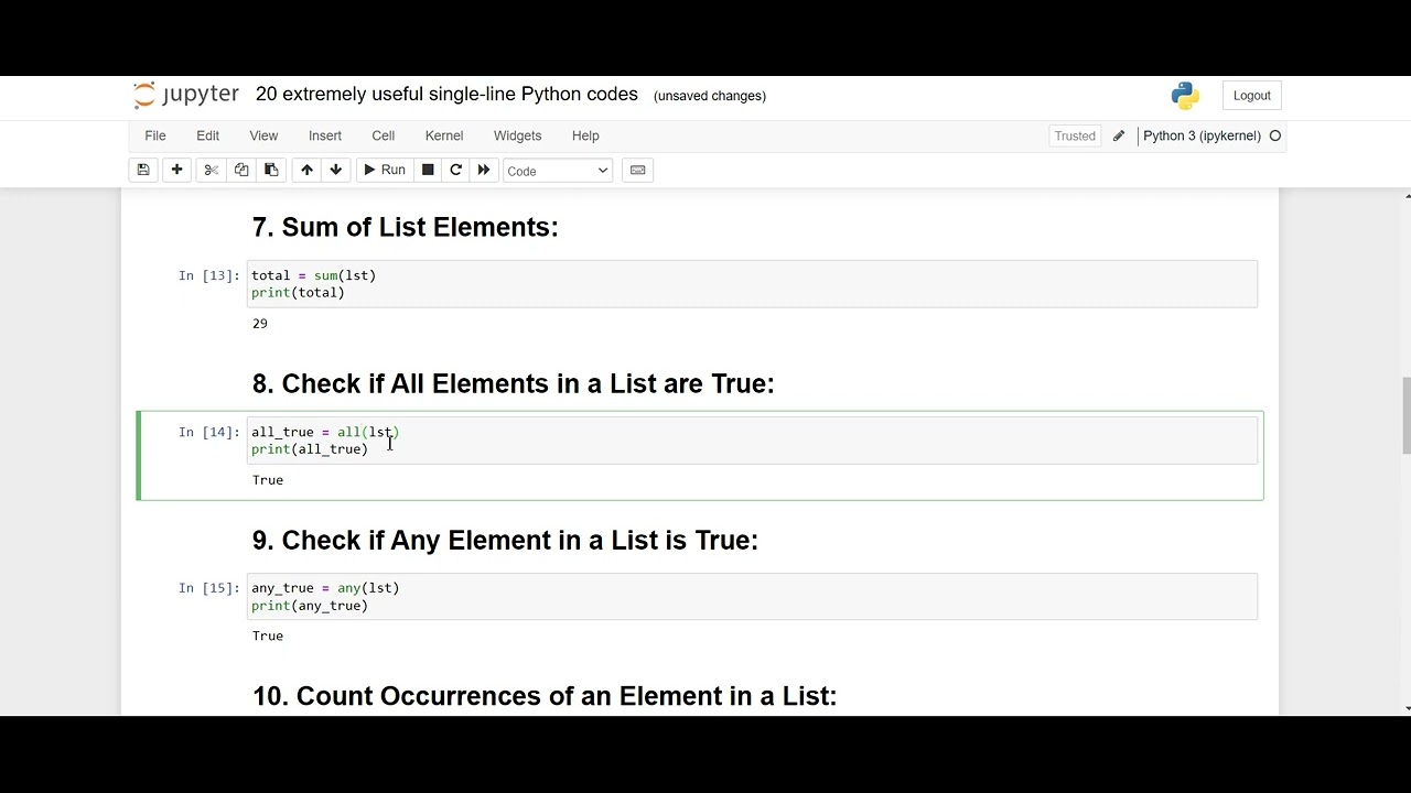 20 extremely useful single-line Python codes - fully explained