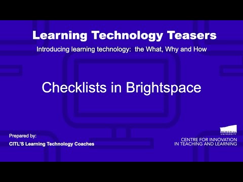 Checklists