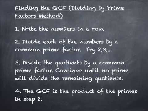 5.4 GCF and LCM (part 1)