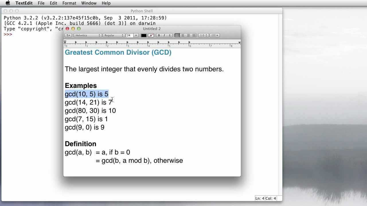 Python: Greatest Common Divisor (GCD)