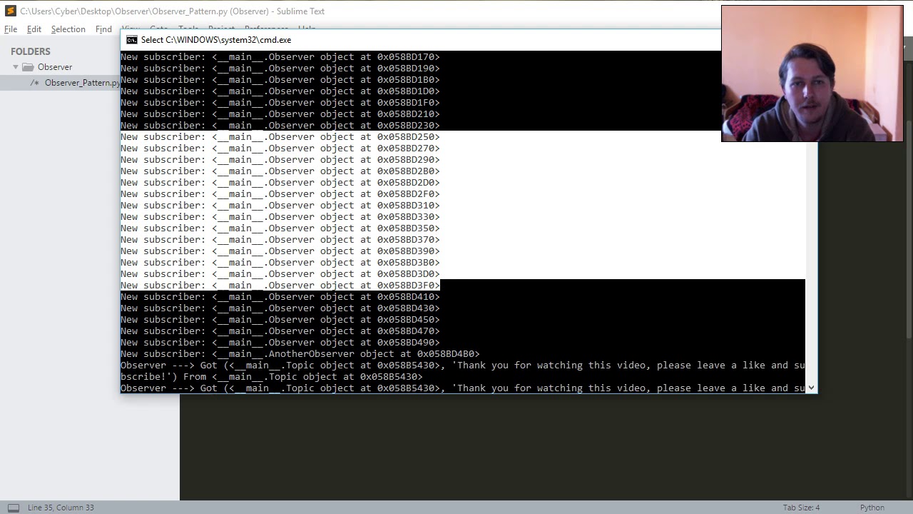 Python - OOP - Observer Pattern